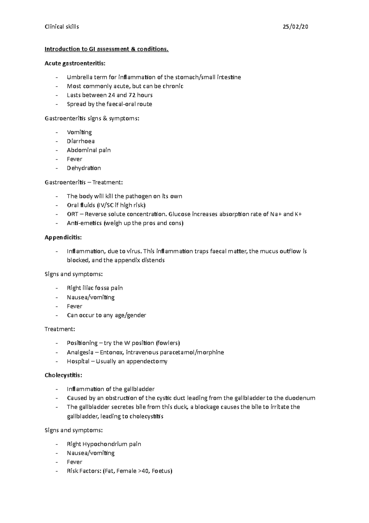 Gi assessment & conditions - Introduction to GI assessment & conditions ...