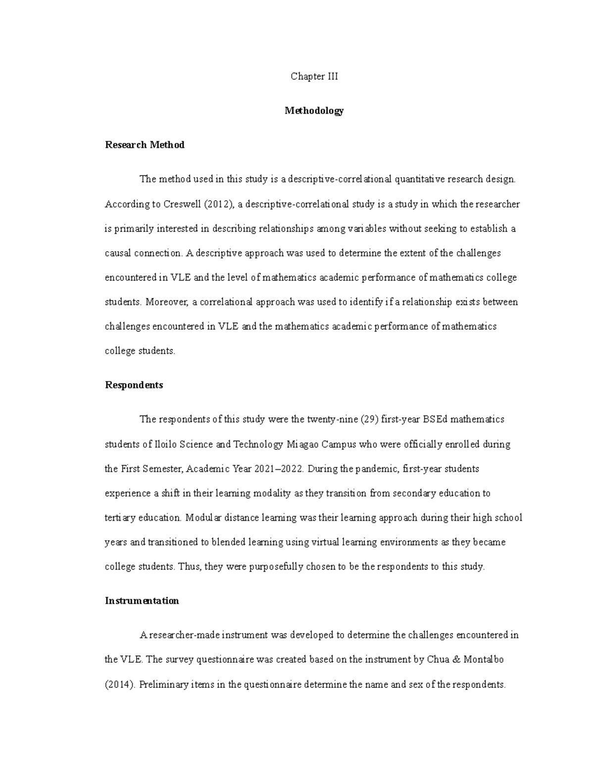 Chapter III - methodology - Chapter III Methodology Research Method The ...