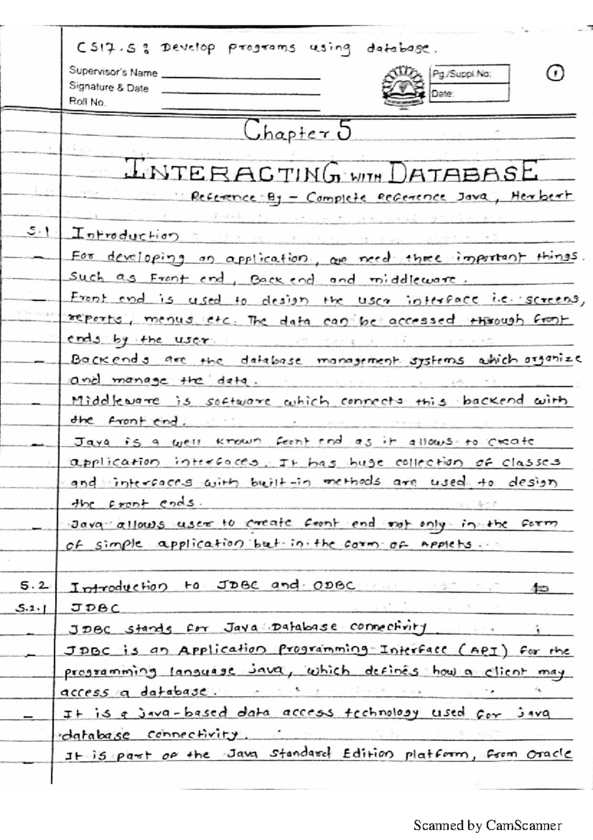 22.1 Unit 5 Notes - Advance java - Studocu
