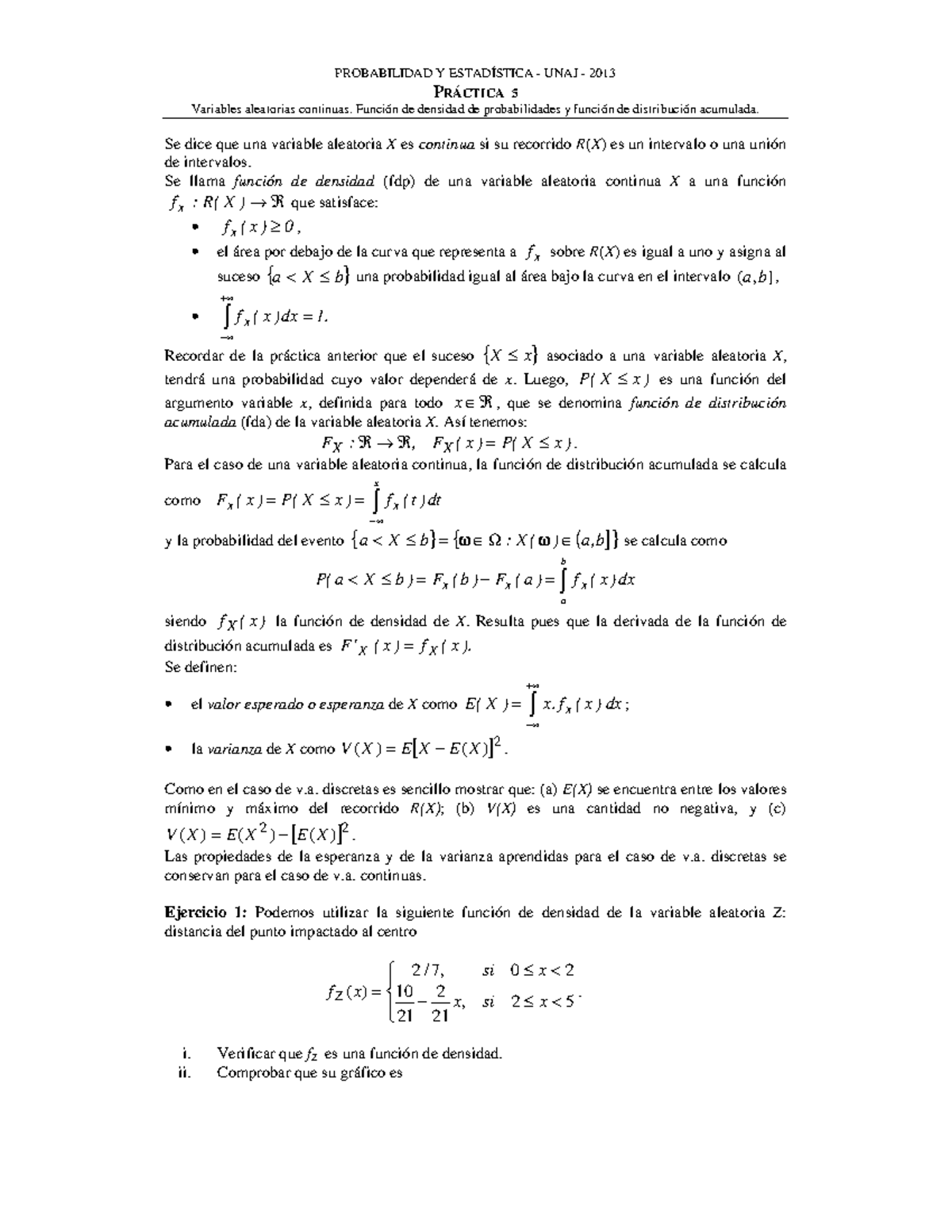 Probabilidad Y Estad+ì Stica Pr+íctica 5 - PROBABILIDAD Y ESTADÍSTICA ...