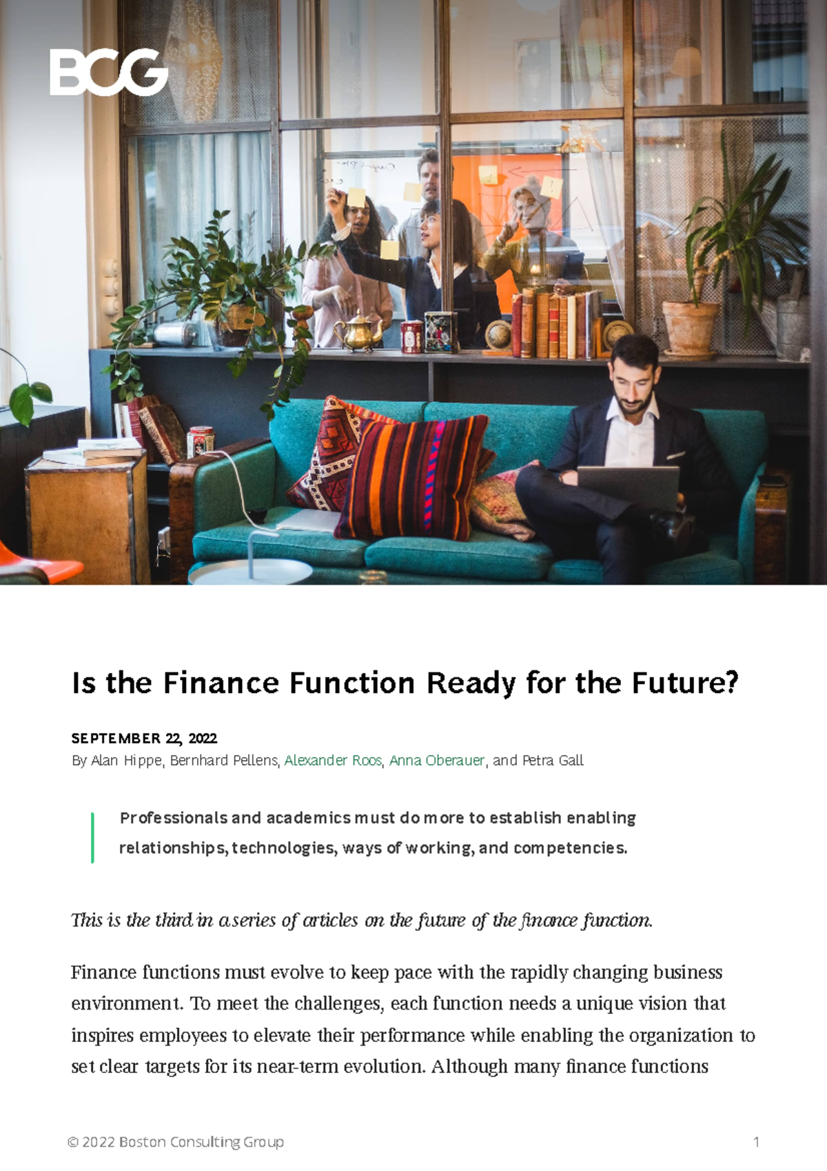 Is the finance function future ready - Is the Finance Function Ready ...