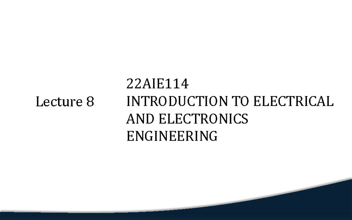 Lec 8 P N Junction Diodes - Lecture 8 22AIE INTRODUCTION TO ELECTRICAL AND ELECTRONICS ...