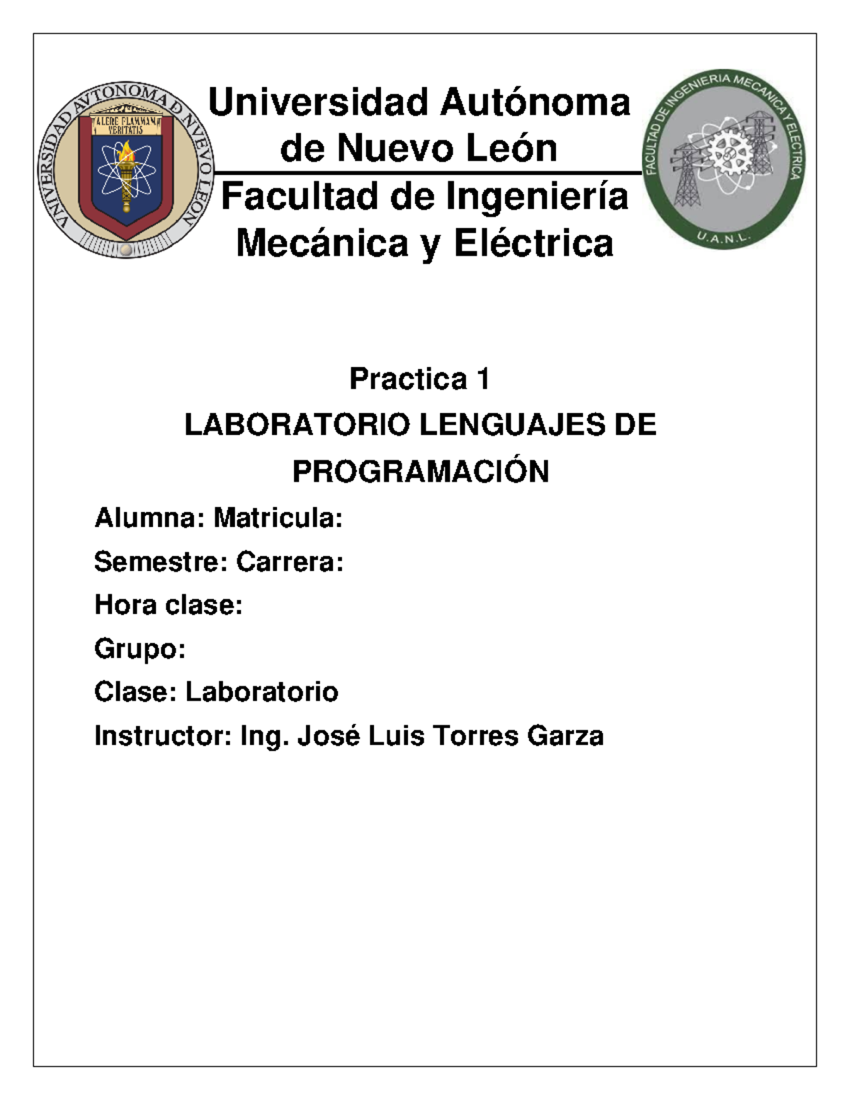 Practica 1 - Fundamentos de programacion - Practica 1 LABORATORIO LENGUAJES DE PROGRAMACIÓN ...