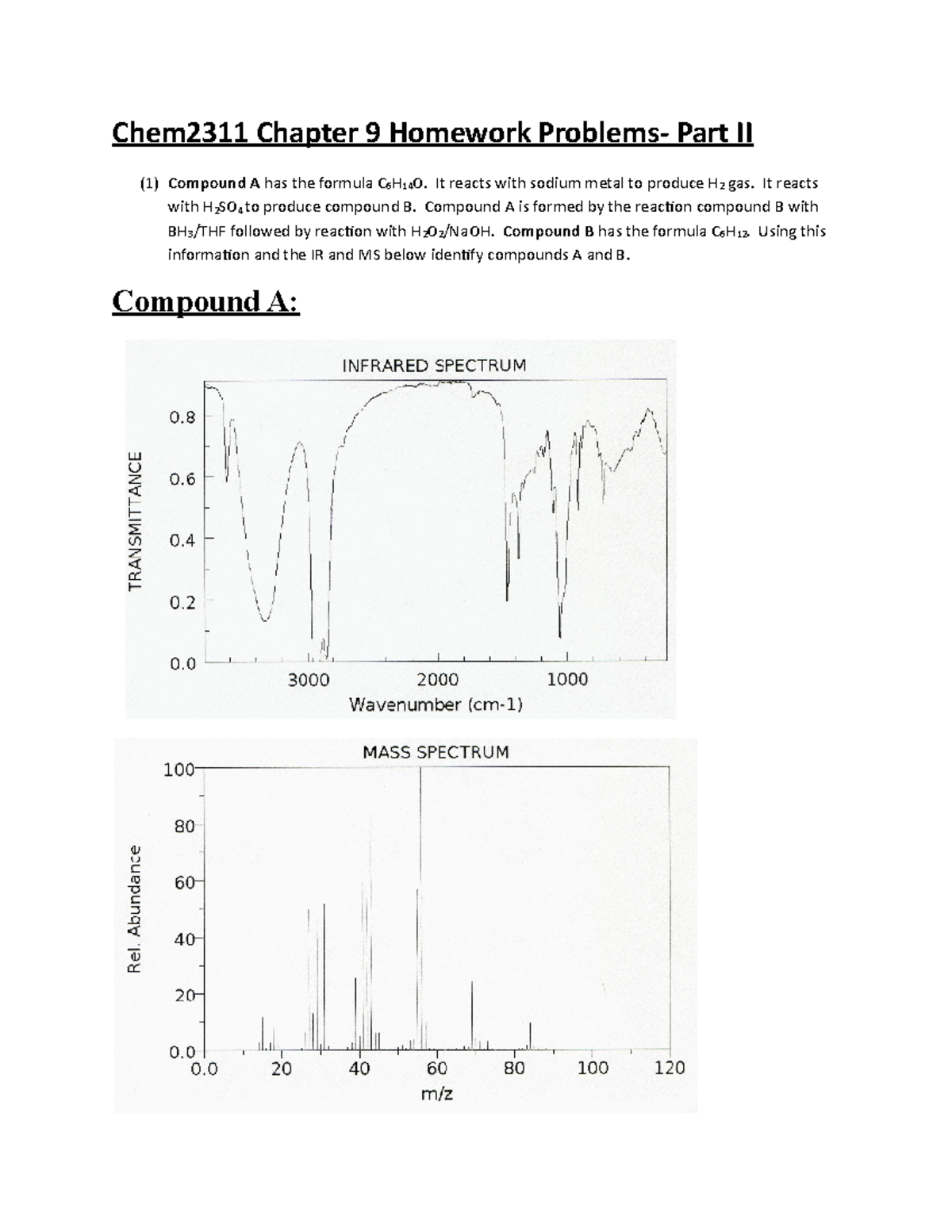 Homework Chapter 9 Part 2 - Chem 2311 - Chem2311 Chapter 9 Homework ...