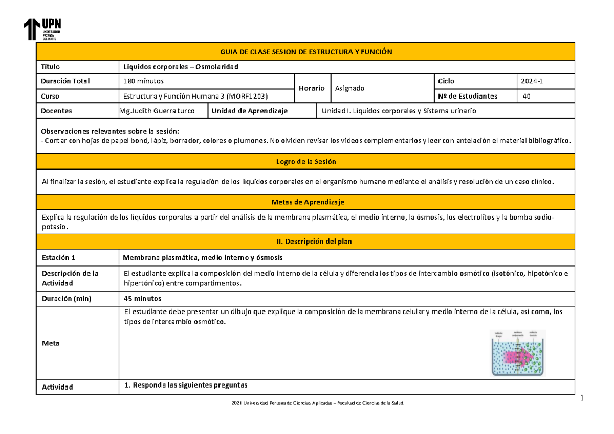 Guía de Práctica 1. Liquidos Corporales (1) Hecho - 1 GUIA DE CLASE ...