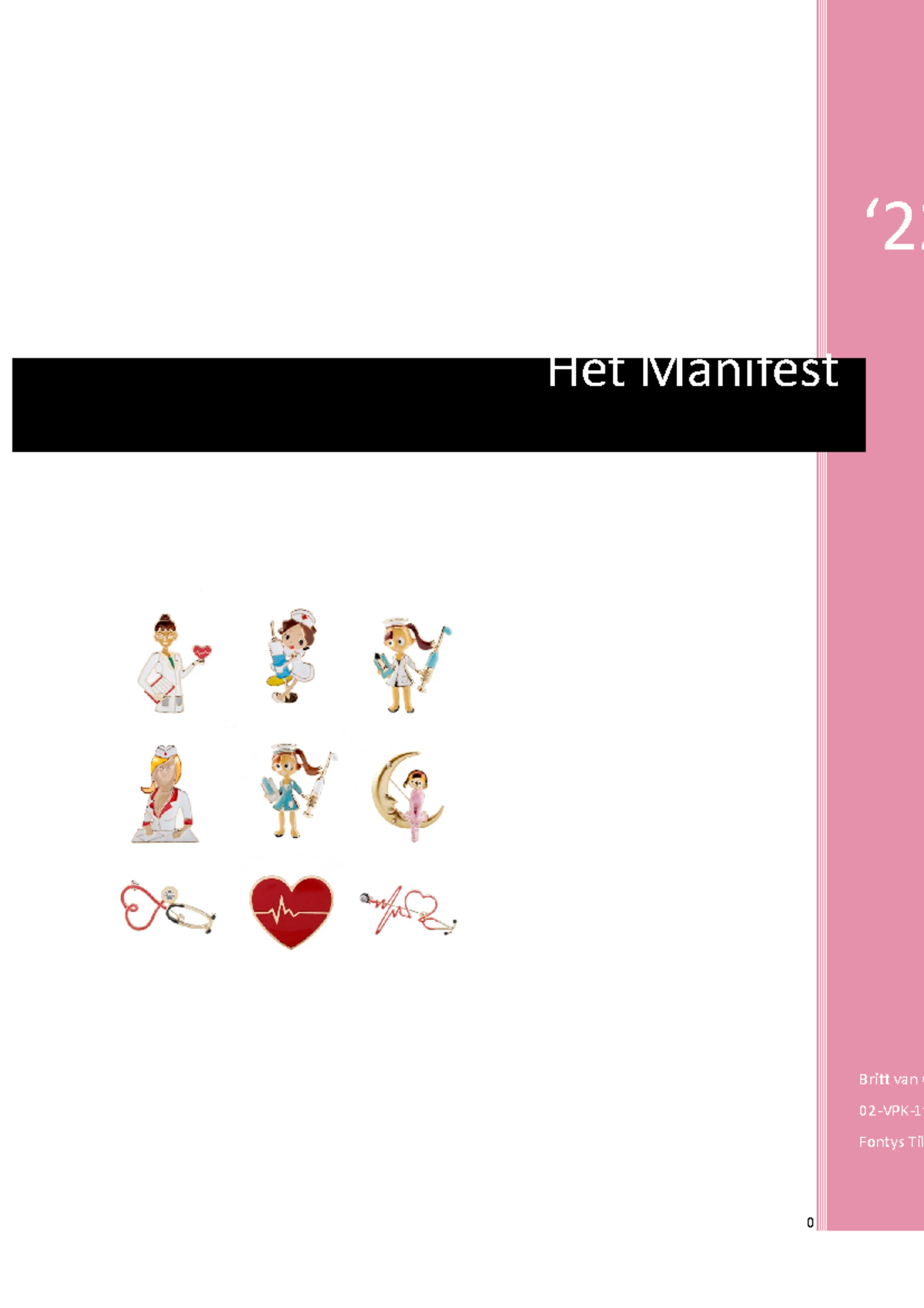 Paper Manifest - ‘ Britt van G 02-VPK-1t Fontys Til Het Manifest ...