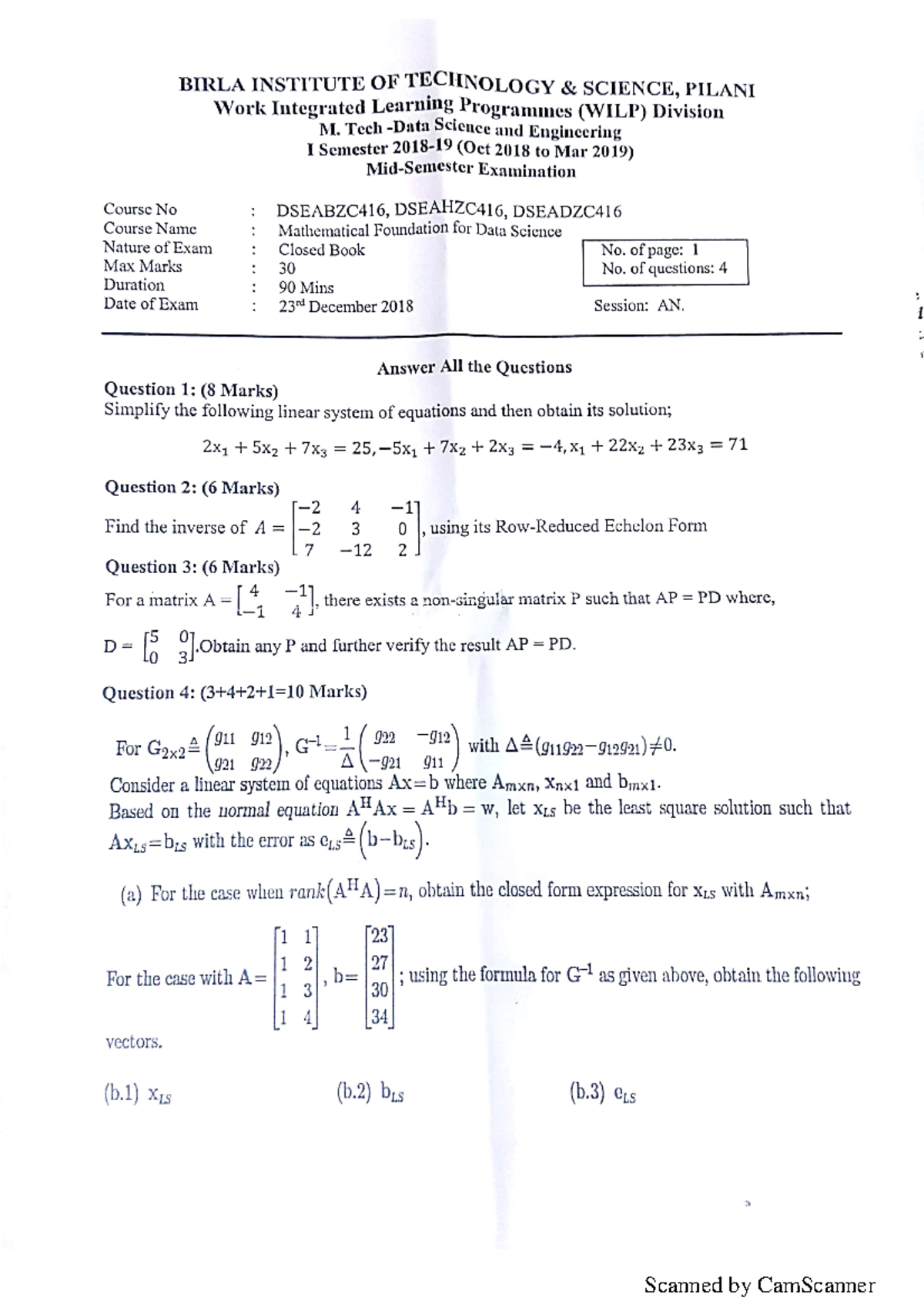 Parcial 14 23 December 2018, questions - ADVANCED ENGINEERING ...