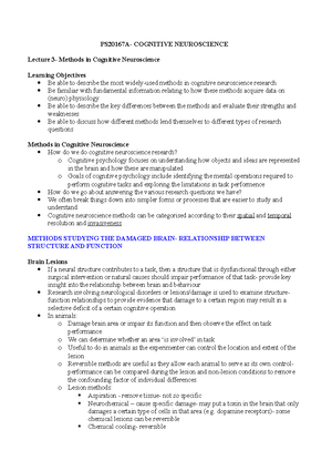Lecture 5- Object Recognition - PS20167A- COGNITIVE NEUROSCIENCE ...