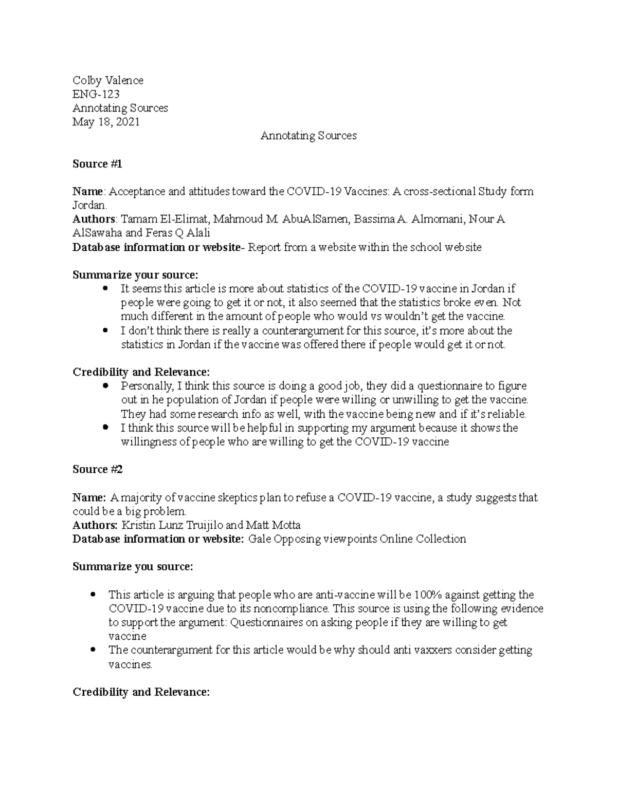 Module 3 Annotating - Annotation paper- what sources will work well ...