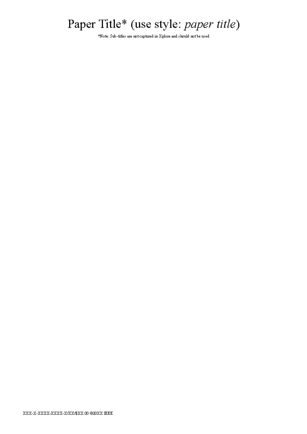 template for writing a technical paper - Paper Title* (use style: paper ...