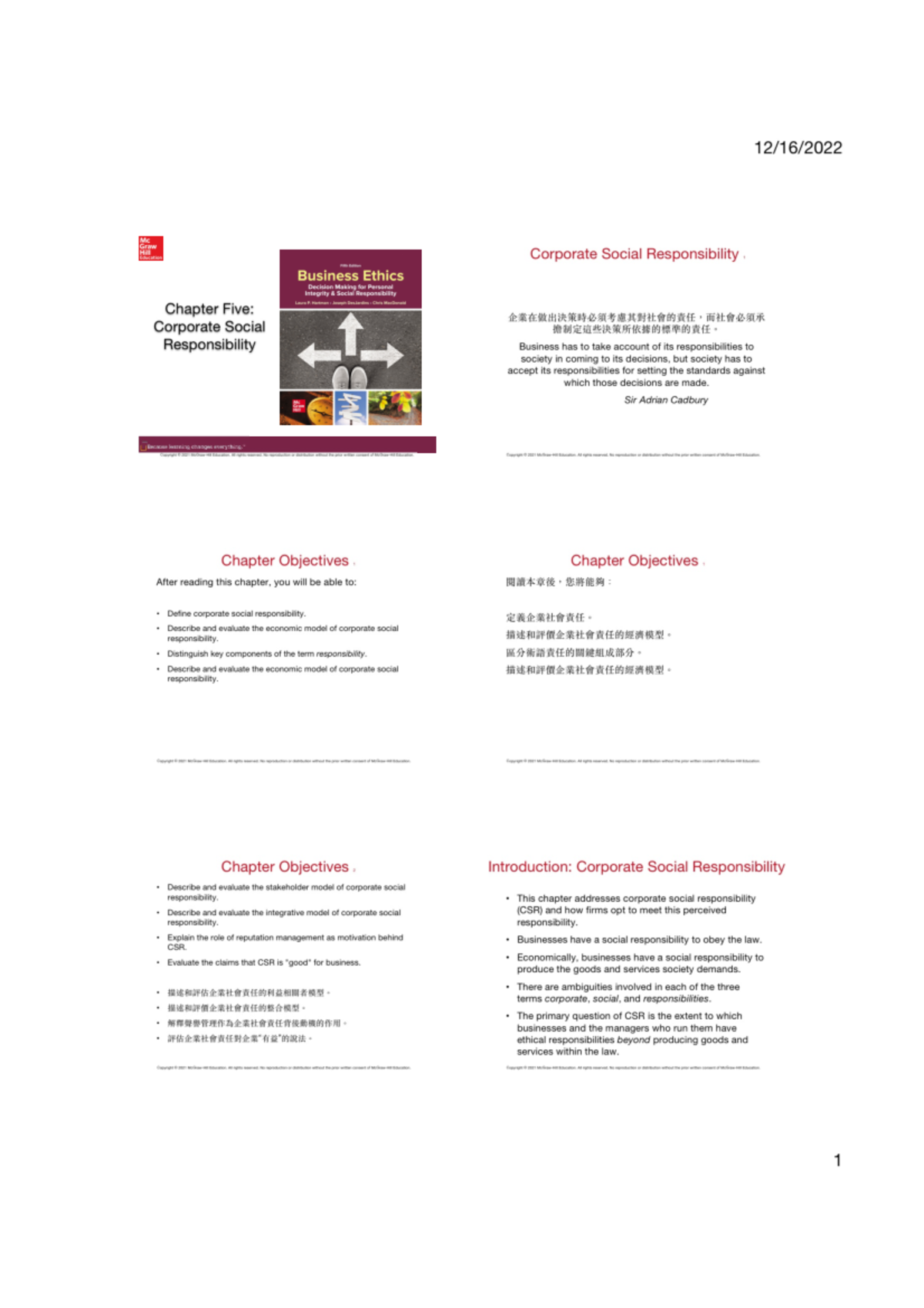 Hartman 5e PPT Ch05 - Corporate Social Responsibility - Corporate ...