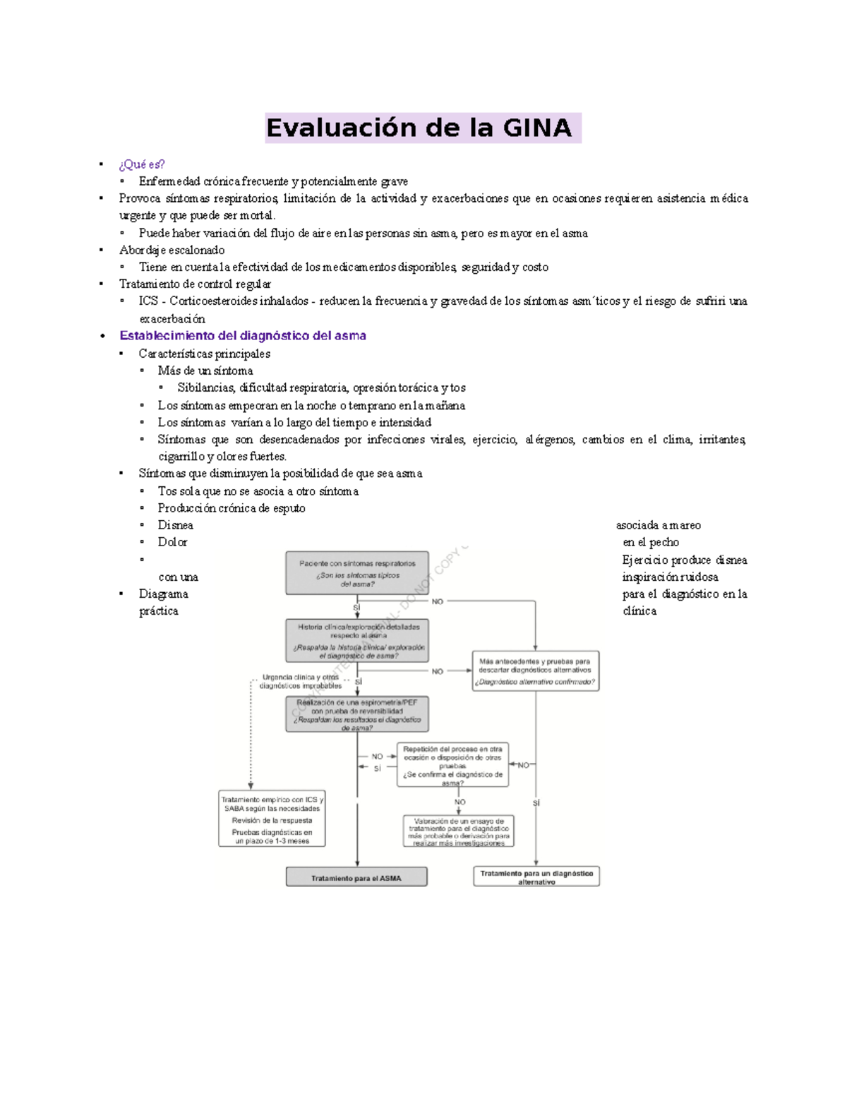 Evaluación de la GINA - Evaluación de la GINA ¿Qué es? Enfermedad ...