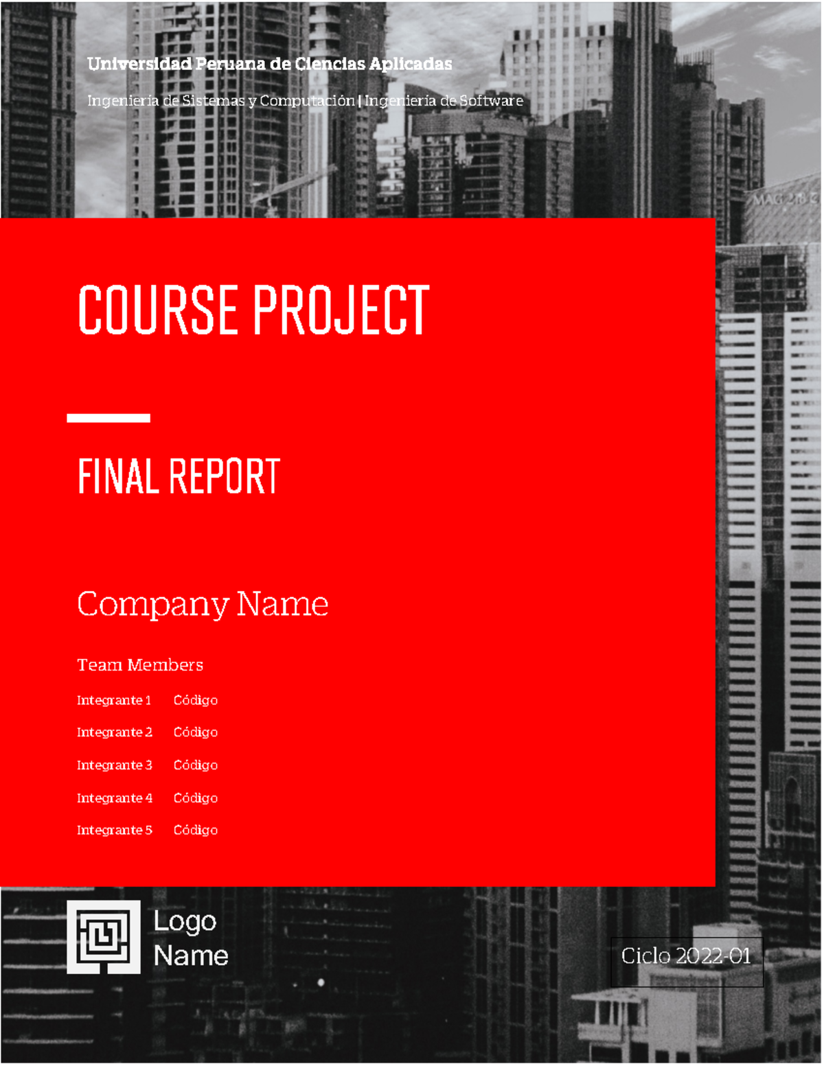 UPCFinal Project Report Template Sample - 1 Company Name FINAL REPORT ...