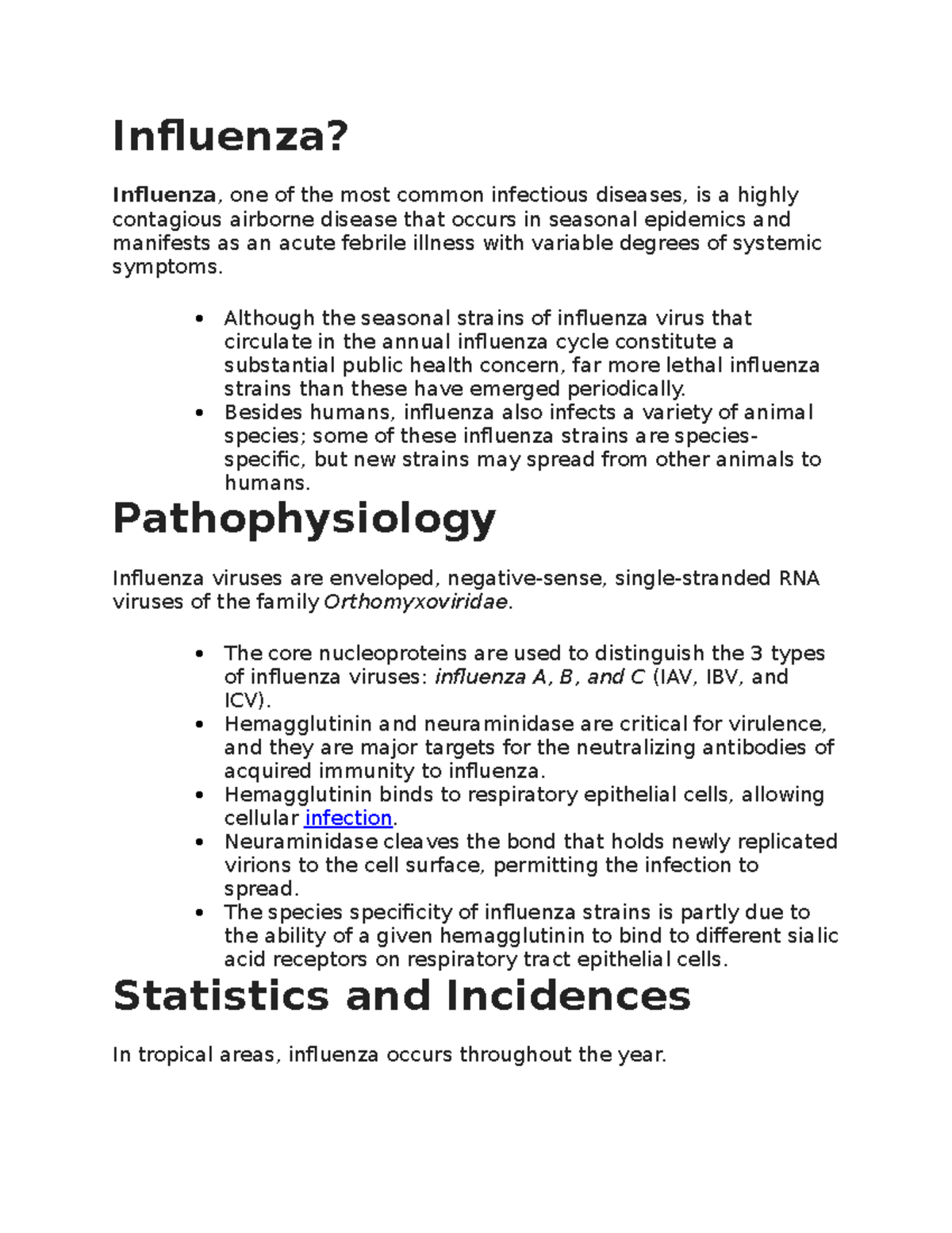 27 Influenza notes - ffff - Influenza? Influenza, one of the most ...