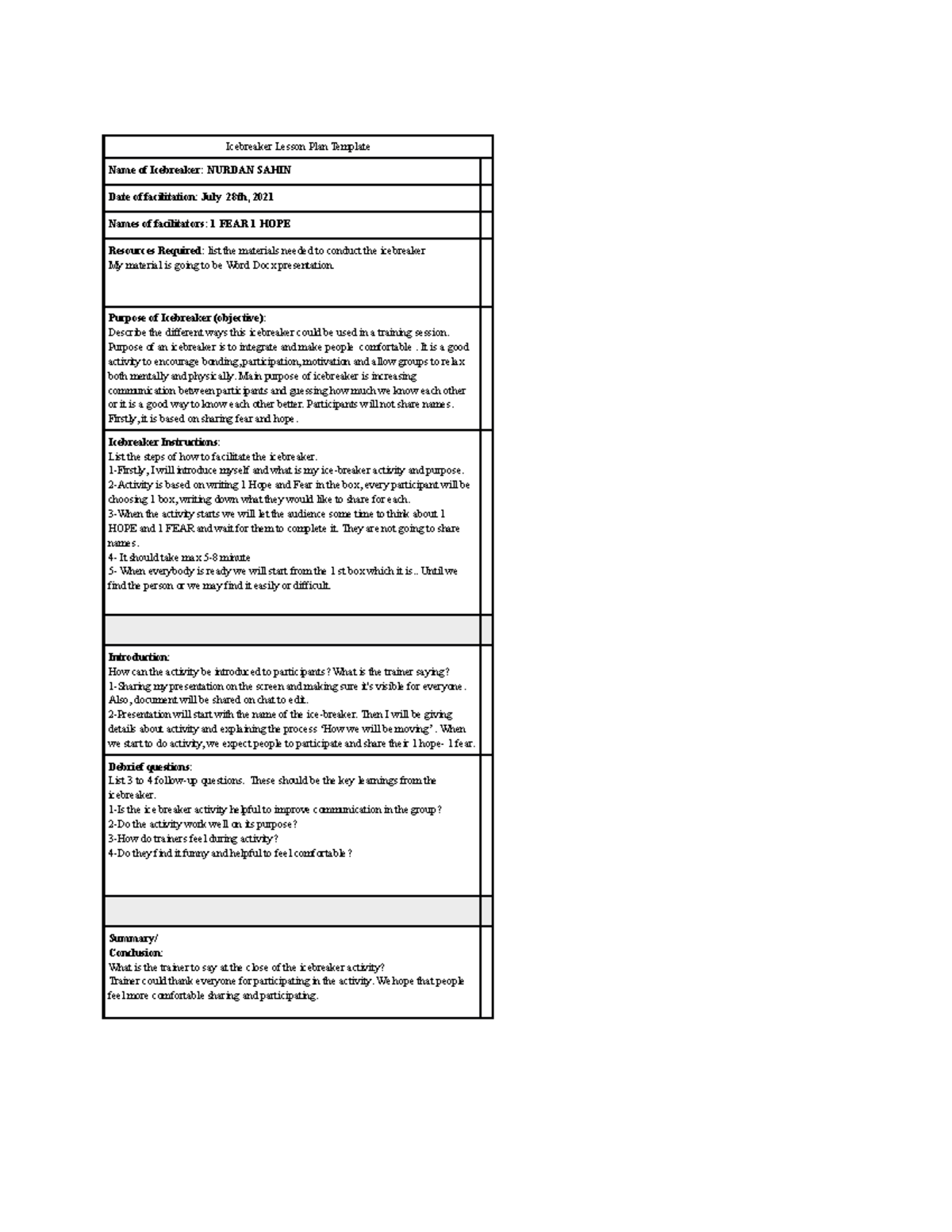Ice breaker 2 Training and Development Ice breaker ppt study ...