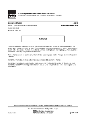 Caie as business 9609 theory v7 - ZNOTES SUMMARIZED NOTES ON THE ...