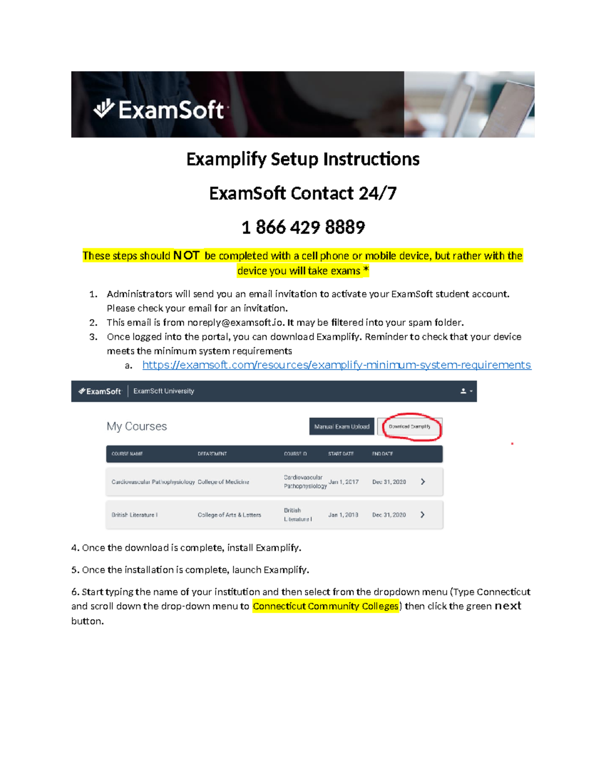 NCC Examplify Setup Instructions-1 - Examplify Setup Instructions ...