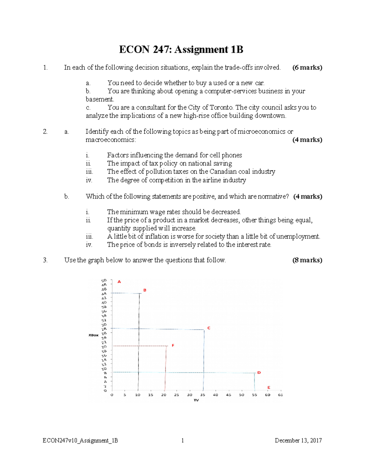 ECON247v10 Assignment 1B Rev - ECON 247: Assignment 1B In each of the ...