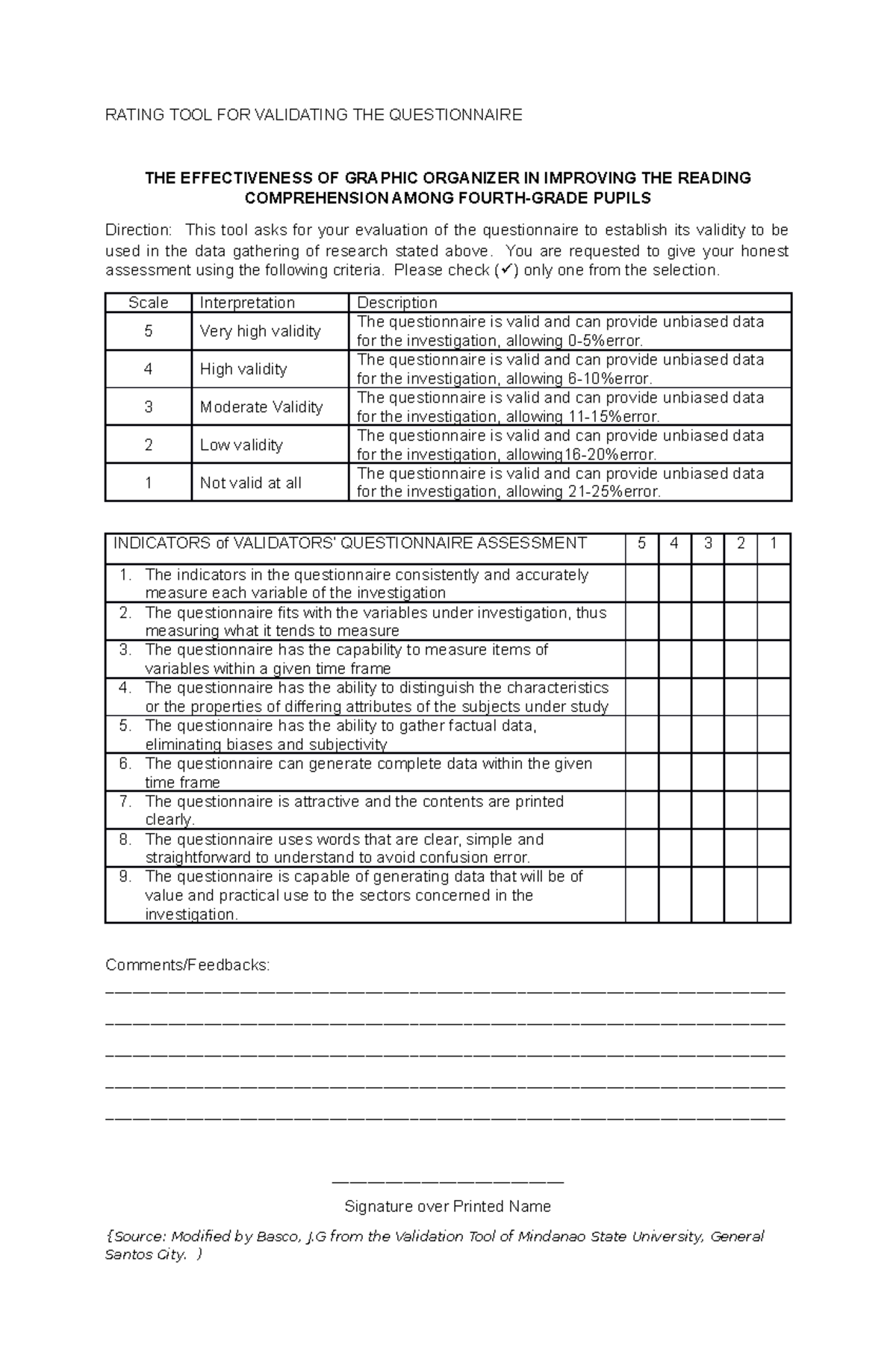 Validation Tool Asdkjsaddchbsahbc Rating Tool For Validating The