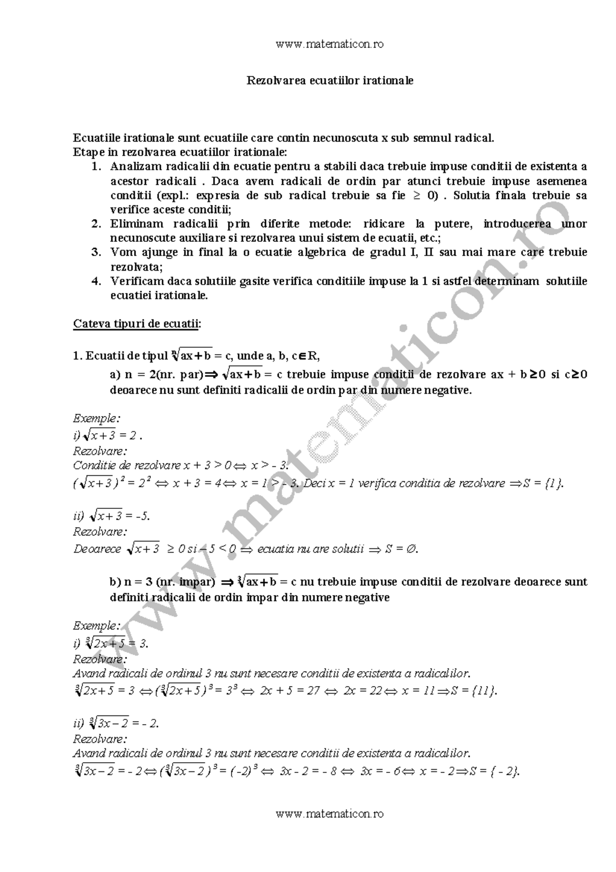 171609045 Rezolvarea ecuatiilor irationale - matematicon matematicon ...