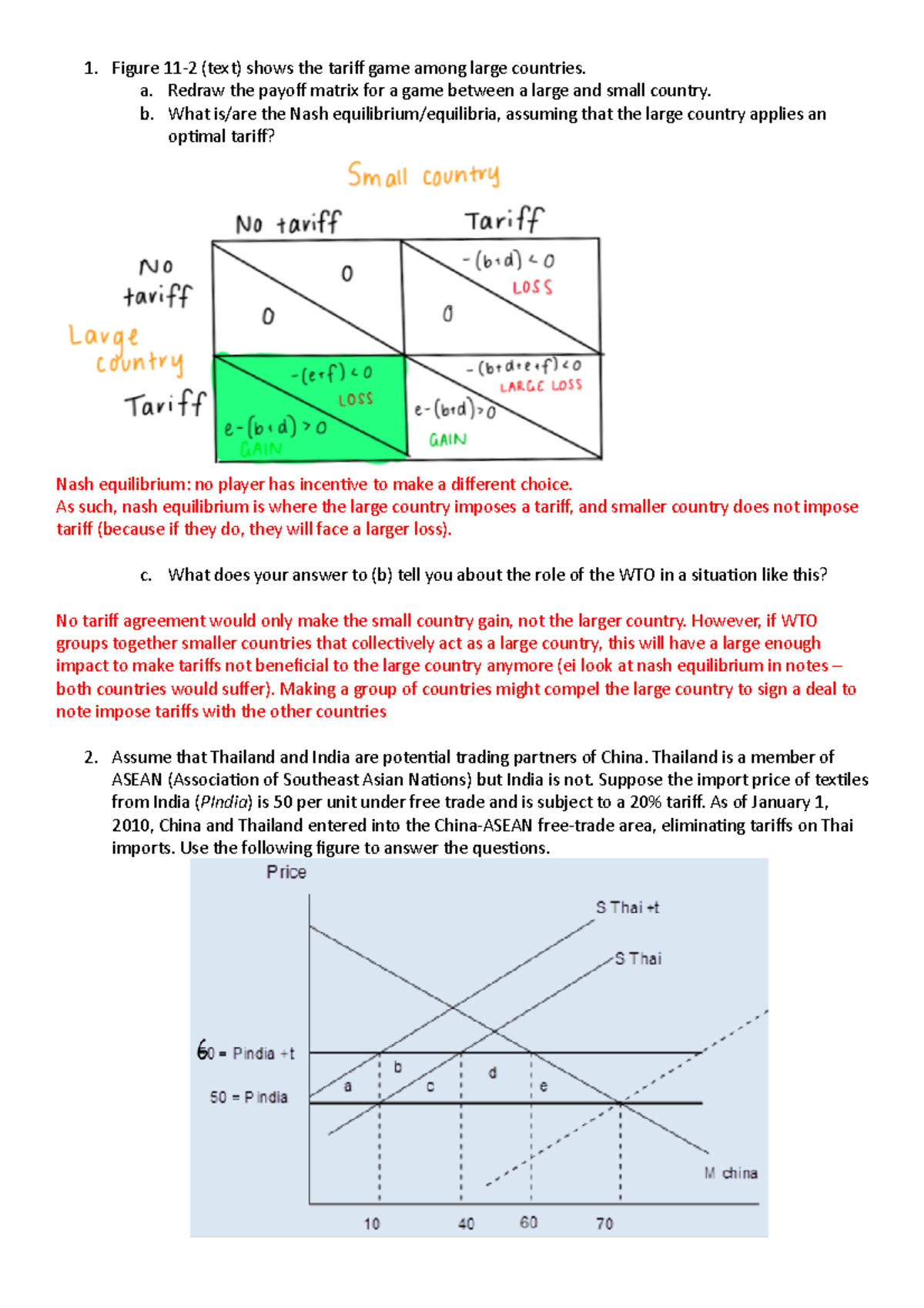 International Economics Tutorial 7 Notes - Figure 11-2 (text) shows the ...