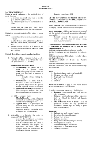 Module 13 Handout - Ethics - Studocu