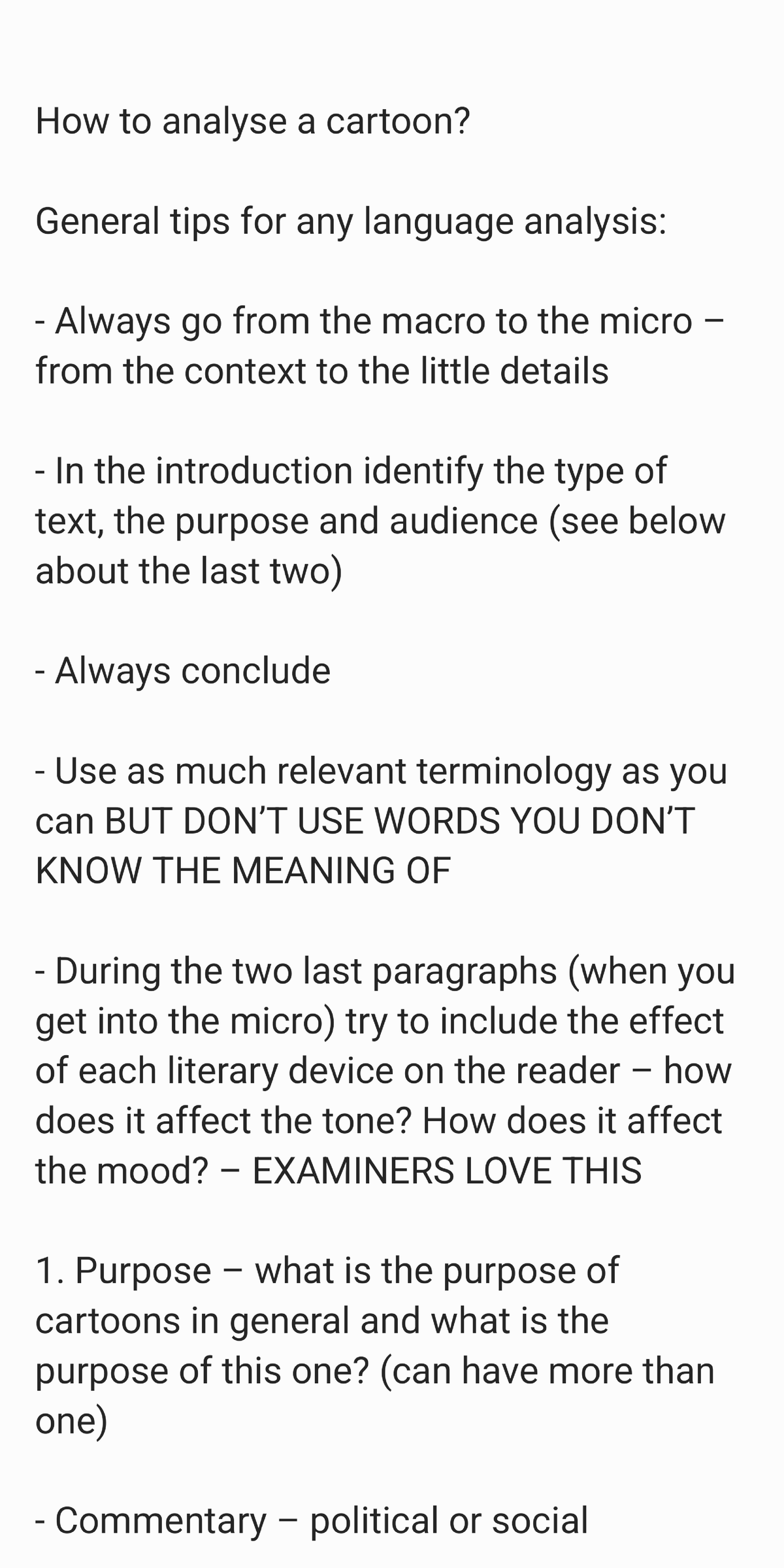 How to analyze a cartoon - Studocu