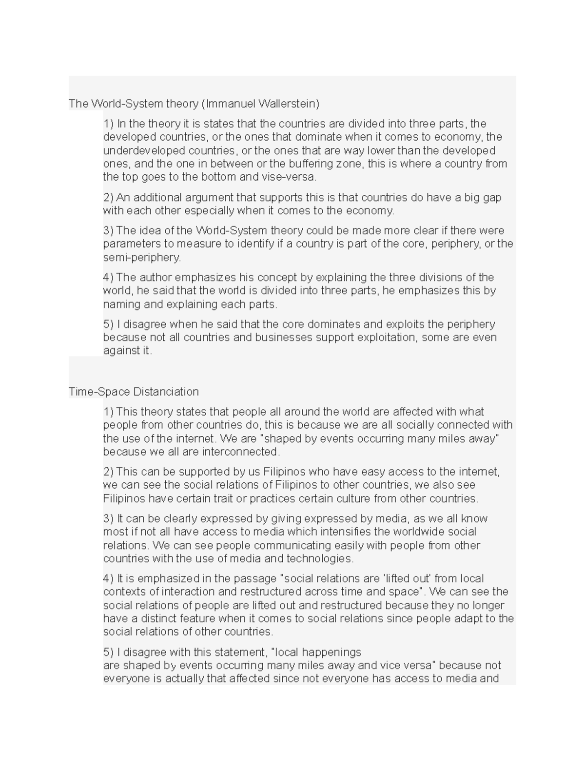 Theories of globalization in the world - The World-System theory ...