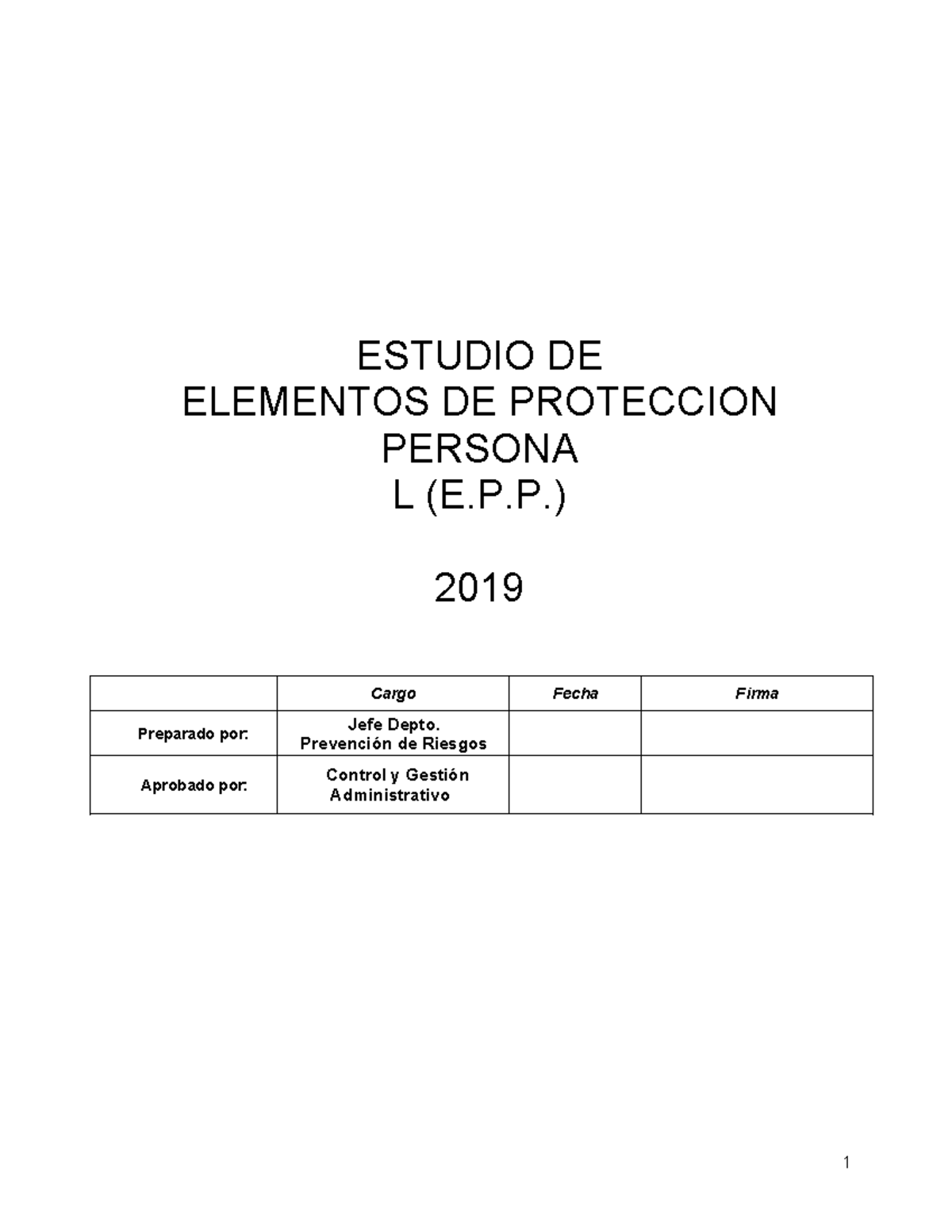 DOC 011 Estudio Elementos Protección Personal DOS - ESTUDIO DE ...