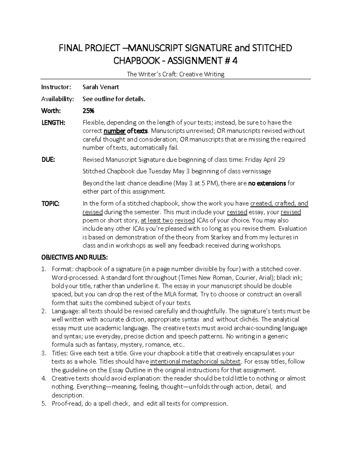 Final Project Chapbook Assignment 200 W22 - FINAL PROJECT – MANUSCRIPT ...