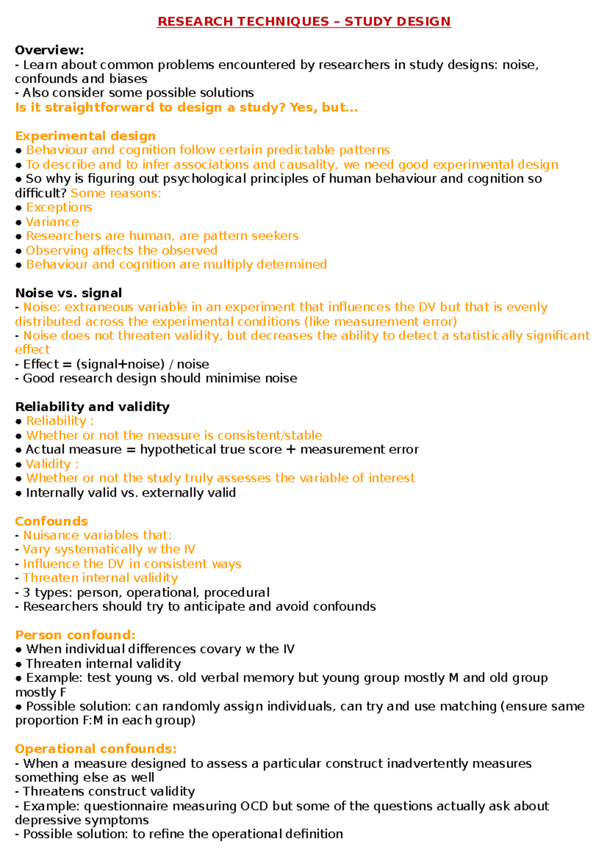 Research Tecniques - Study Design - RESEARCH TECHNIQUES – STUDY DESIGN ...