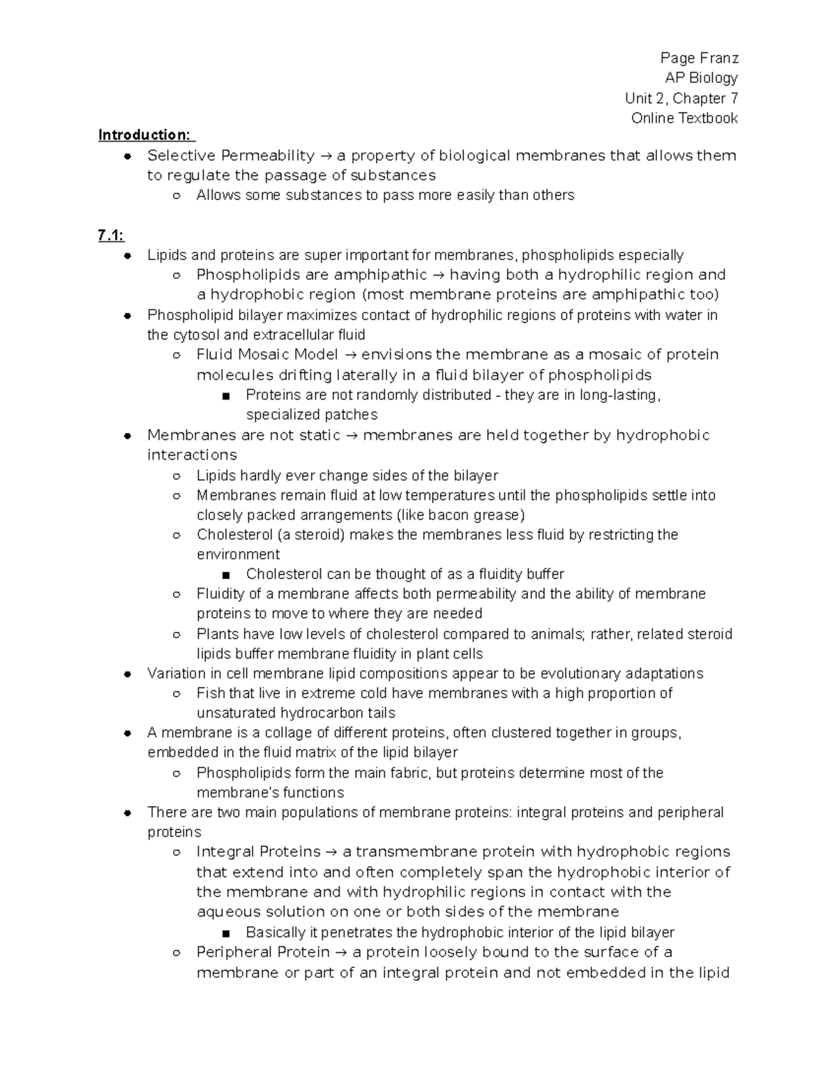 Unit 2 - Chapter 7 - AP Biology Unit 2, Chapter 7 Online Textbook ...