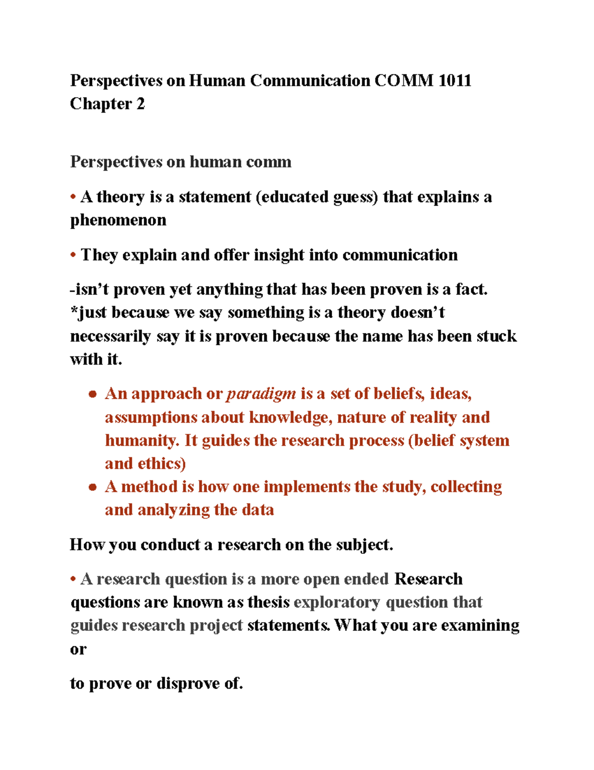 COMM 1011_Perspectives on Human Communication_Ch.2 - Perspectives on Human Communication COMM ...