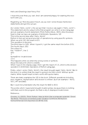 Programming assignment unit 2 - Now add a function named clear_screen that uses a combination of ...