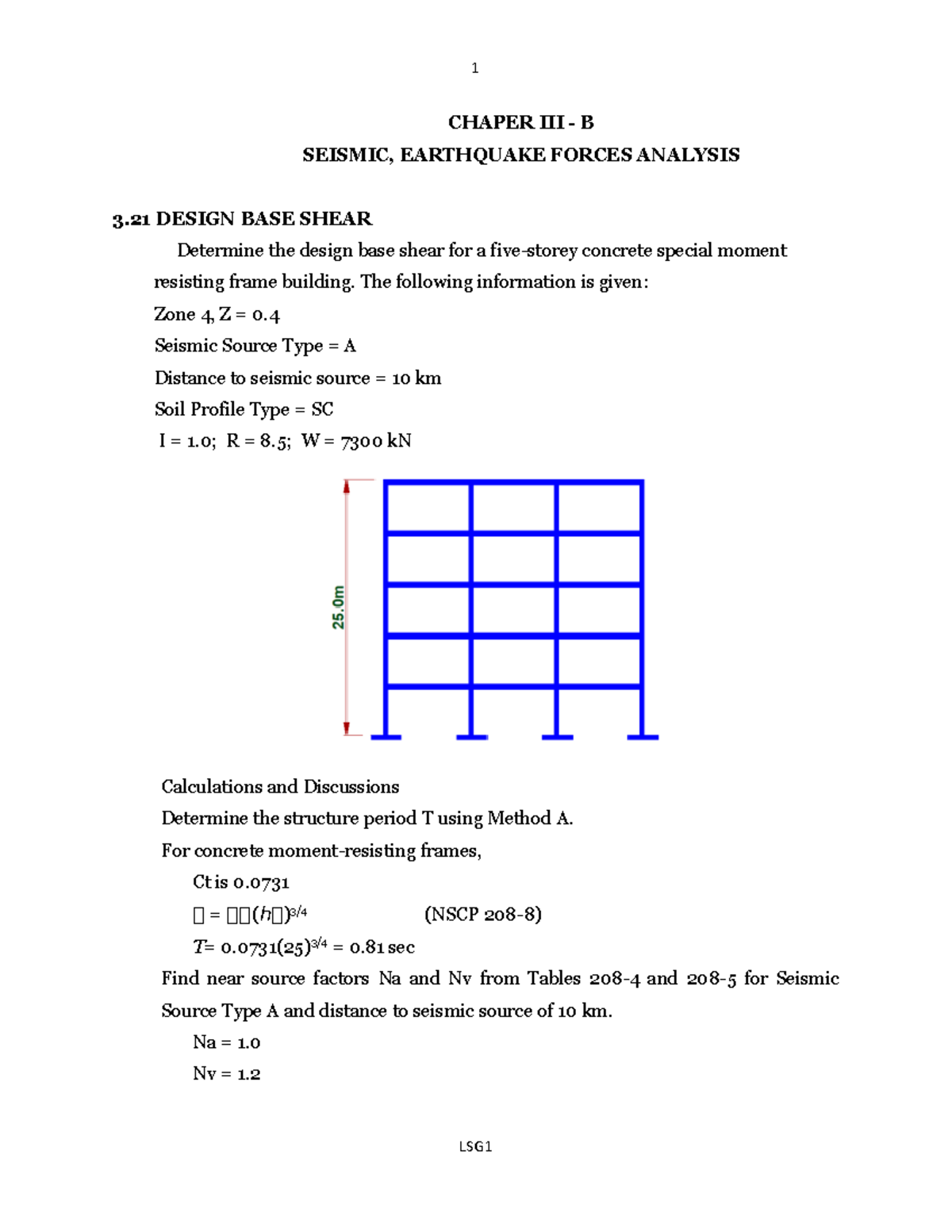 Chapter 3 B Earthquake Engg - CHAPER III - B SEISMIC, EARTHQUAKE FORCES ...