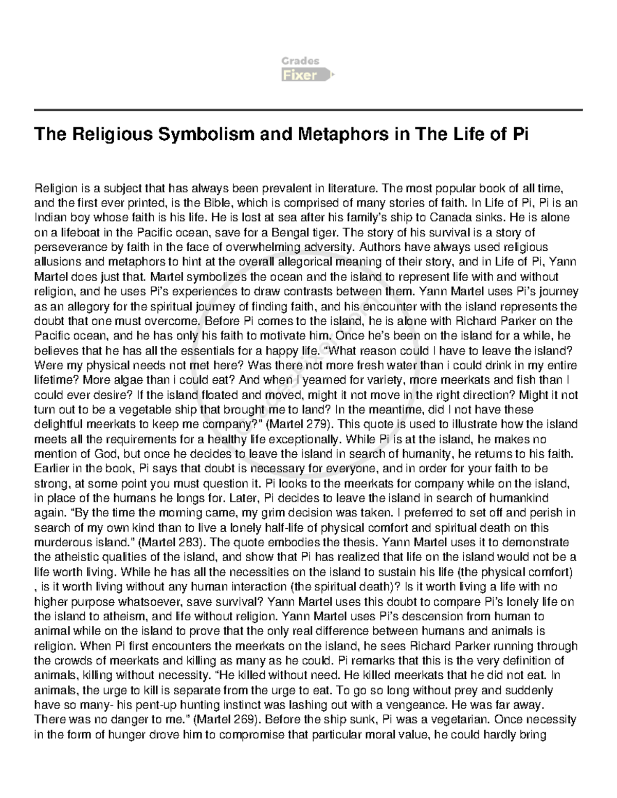 The Religious Symbolism and Metaphors in The Life of Pi - The most ...