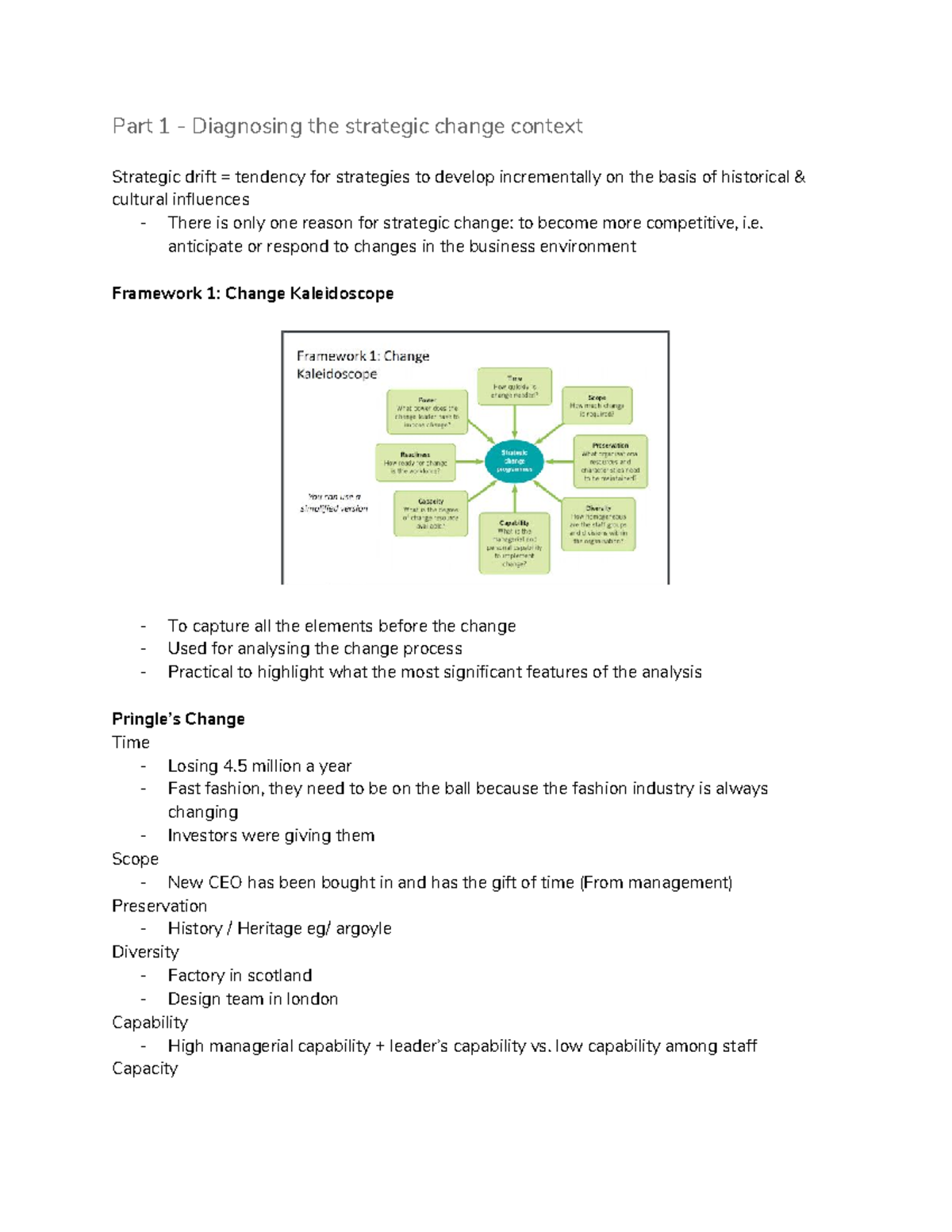 Lecture 9 - Leadership & Strategic Change - Part 1 - Diagnosing the ...