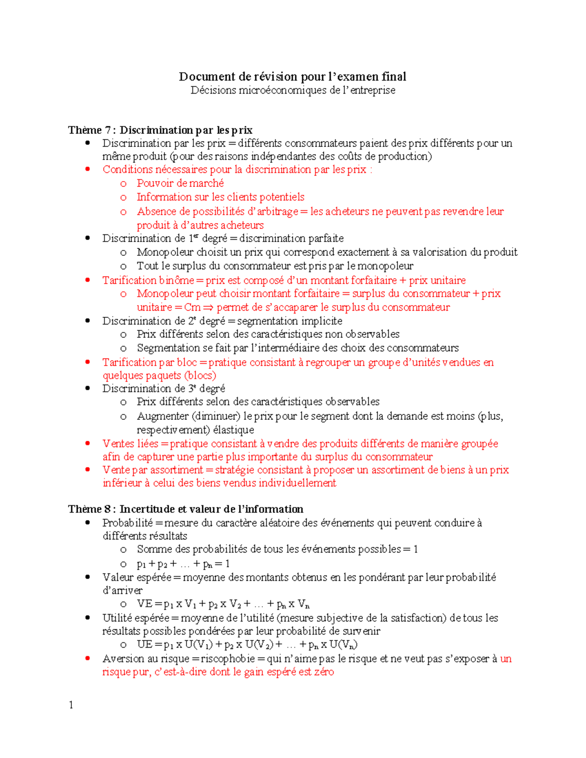 Document révision final - micro - Document de révision pour l’examen ...