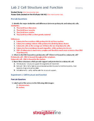 Week 1 Lab - Lab - BI 232 Week 2 Winter 2022 Lab Supplement PhysioEx Ex ...