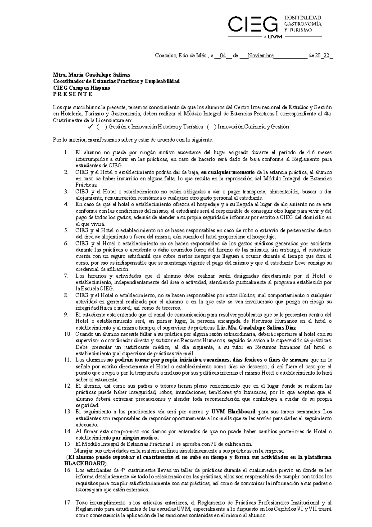 CIEG Reglamento 4to cuatrimestre 01-21 - Coacalco, Edo de Méx , a 04 de Noviembre_________ de 20 ...