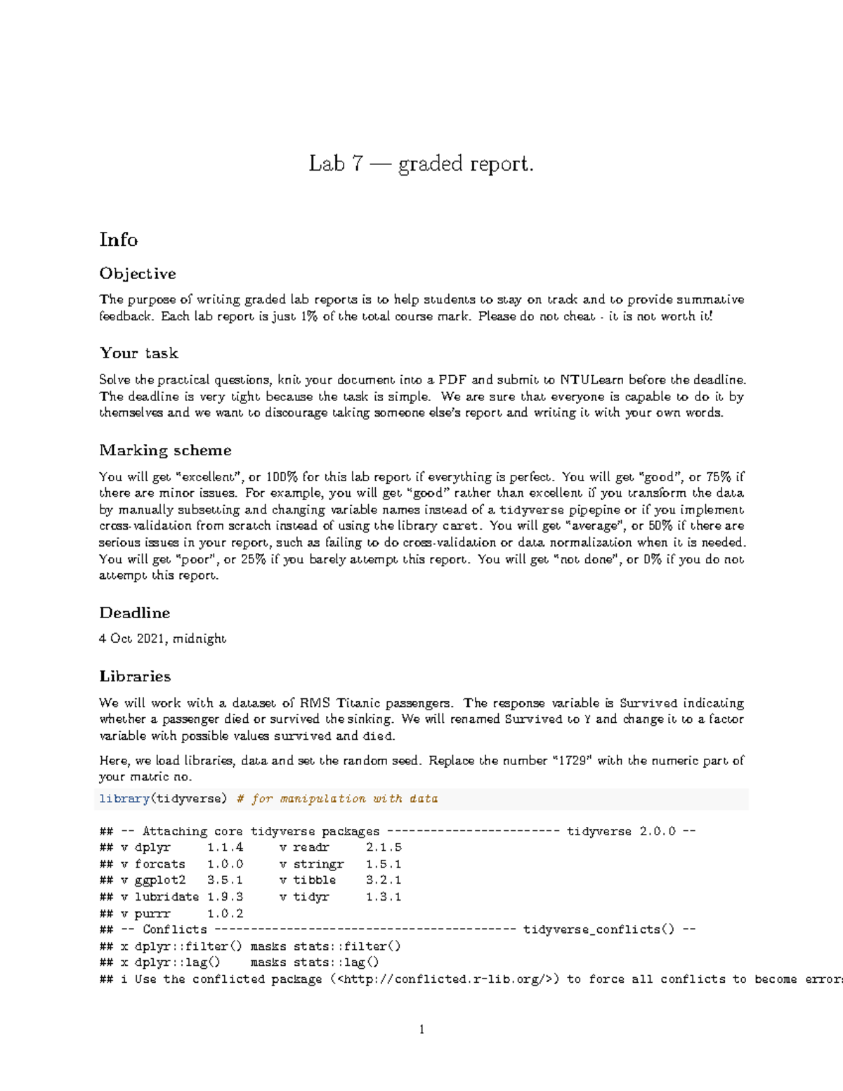 Mh4510 lab 07 graded report - Lab 7 — graded report. Info Objective The purpose of writing ...