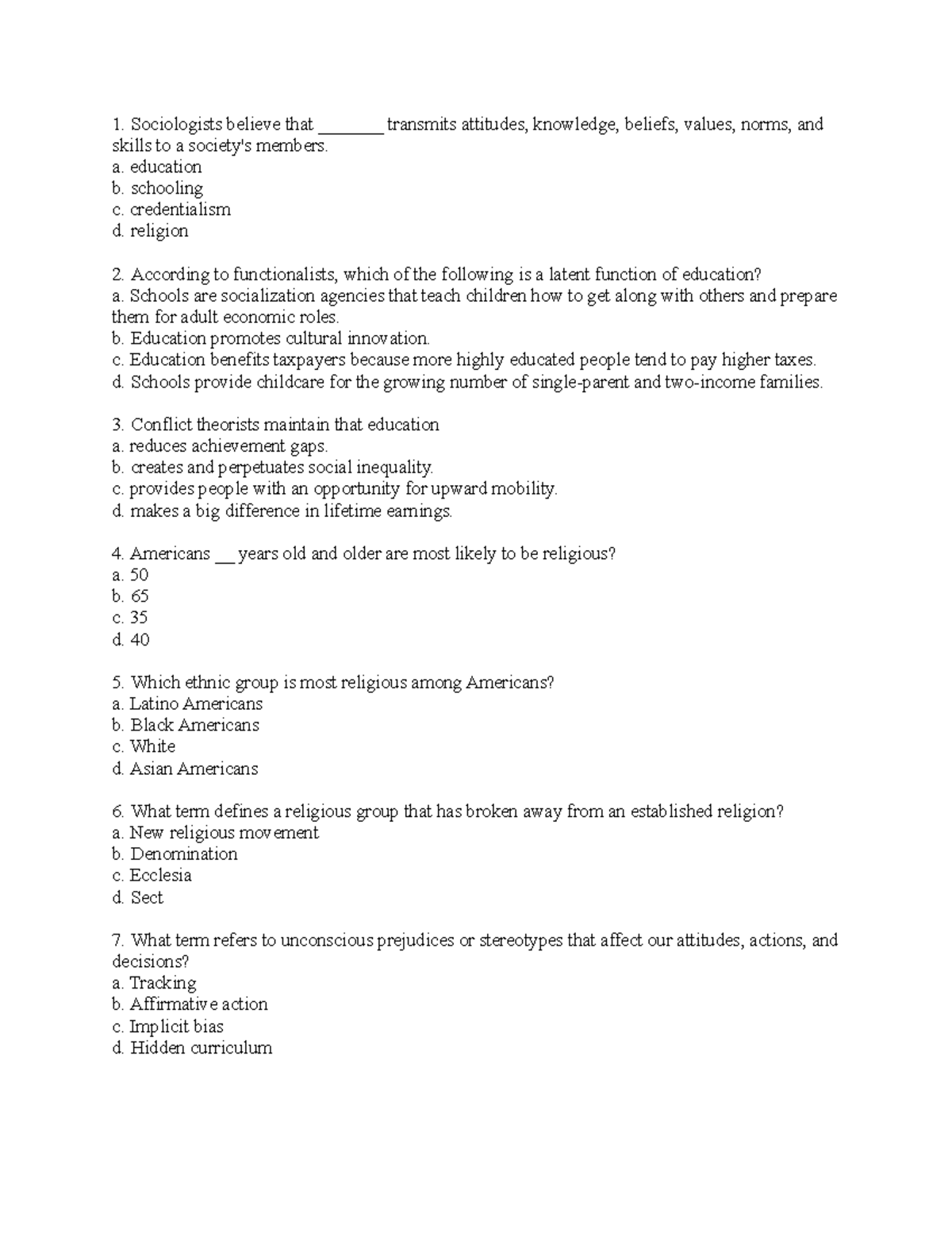 Sociology Presentation Questions - Sociologists believe that ...