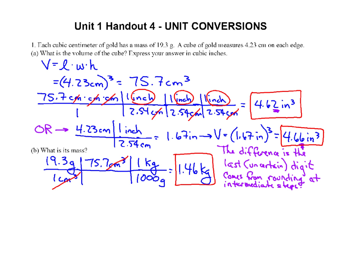 05a U1H4 Conversions - ANS - Education - Studocu