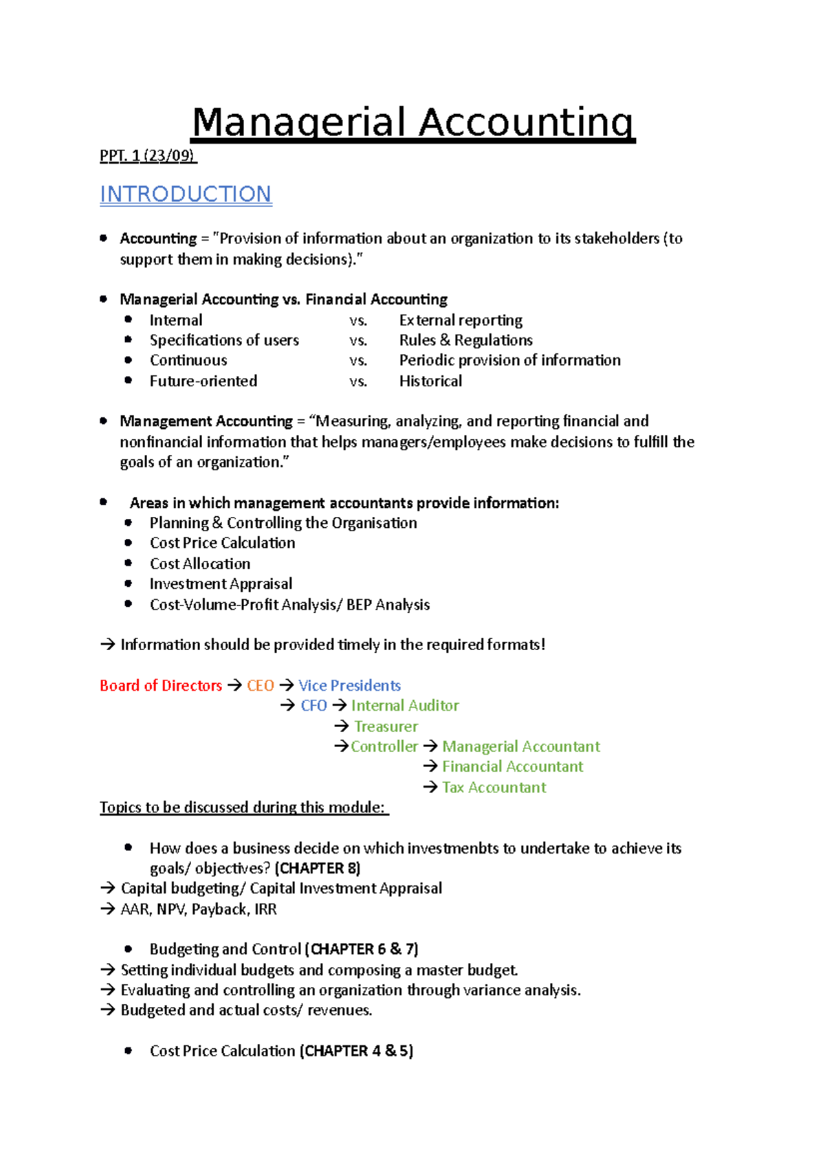 Managerial Accounting - the Power Points - Managerial Accounting ...
