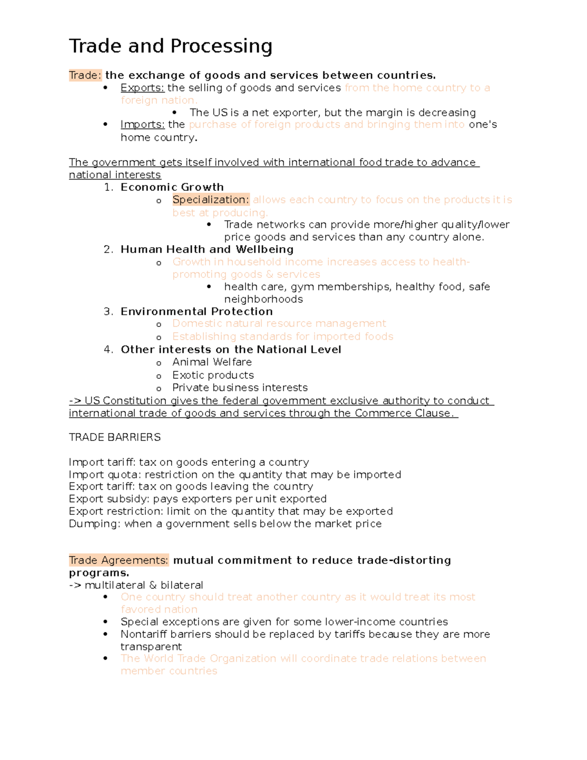 Trade and Processing Notes - Trade and Processing Trade: the exchange ...