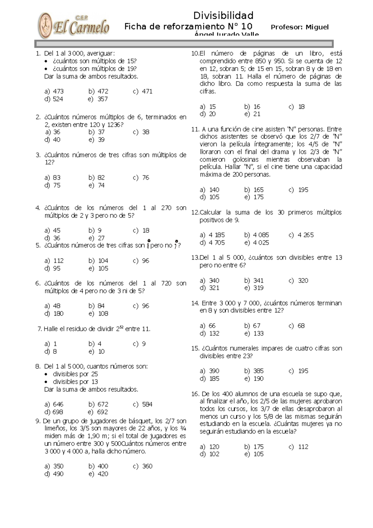 Ficha-de-refuerzo-N10-5-sec-Divisibilidad - Del 1 al 3 000, averiguar ...