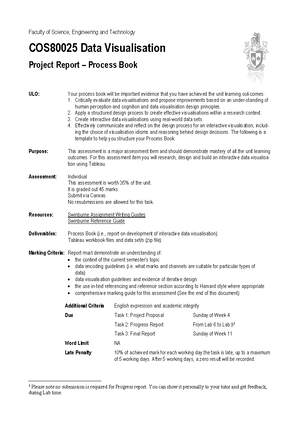 COS30045 Data Vis Project - COS30045 DATA VISUALISATION DATA VISUALISATION PROJECT GUIDE HINTS ...