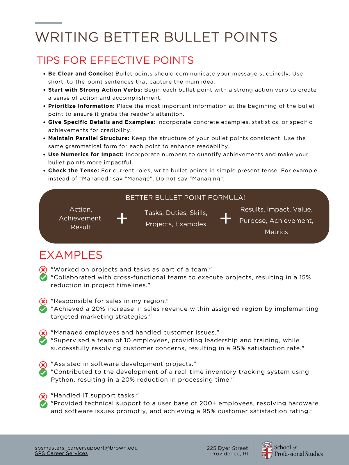 HOW TO Write Better Bullet Points - WRITING BETTER BULLET POINTS 225 ...