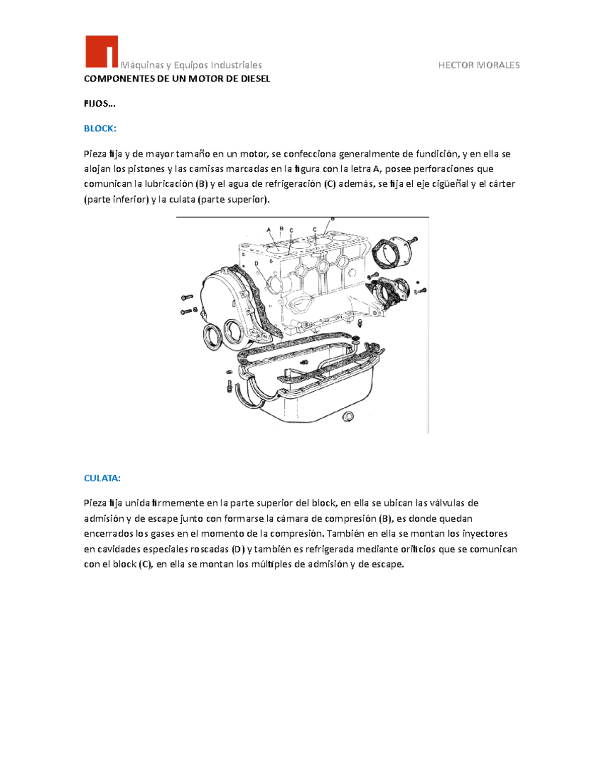 03 Componentes de un motor de Diesel 1 - COMPONENTES DE UN MOTOR DE ...