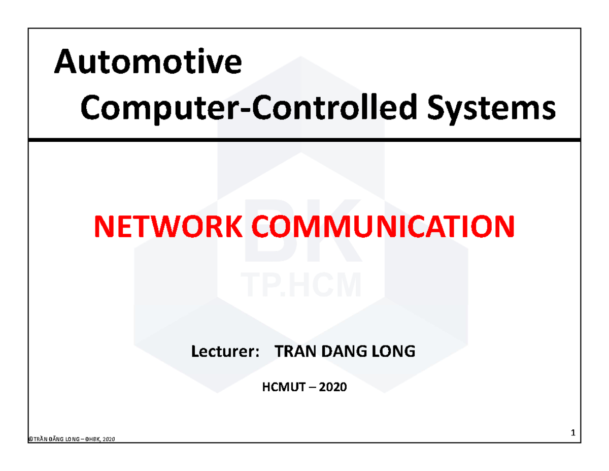 TR4023-ACCS - CAN-bus - abc - 1 NETWORK COMMUNICATION Automotive ...
